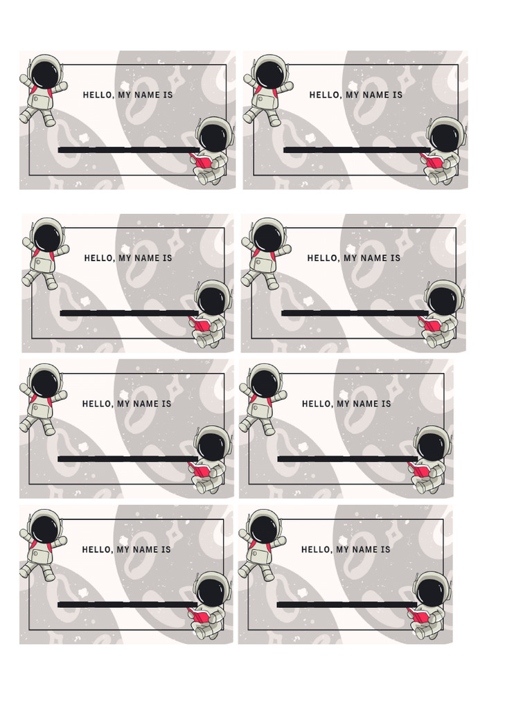 Name Tag Paud | PDF