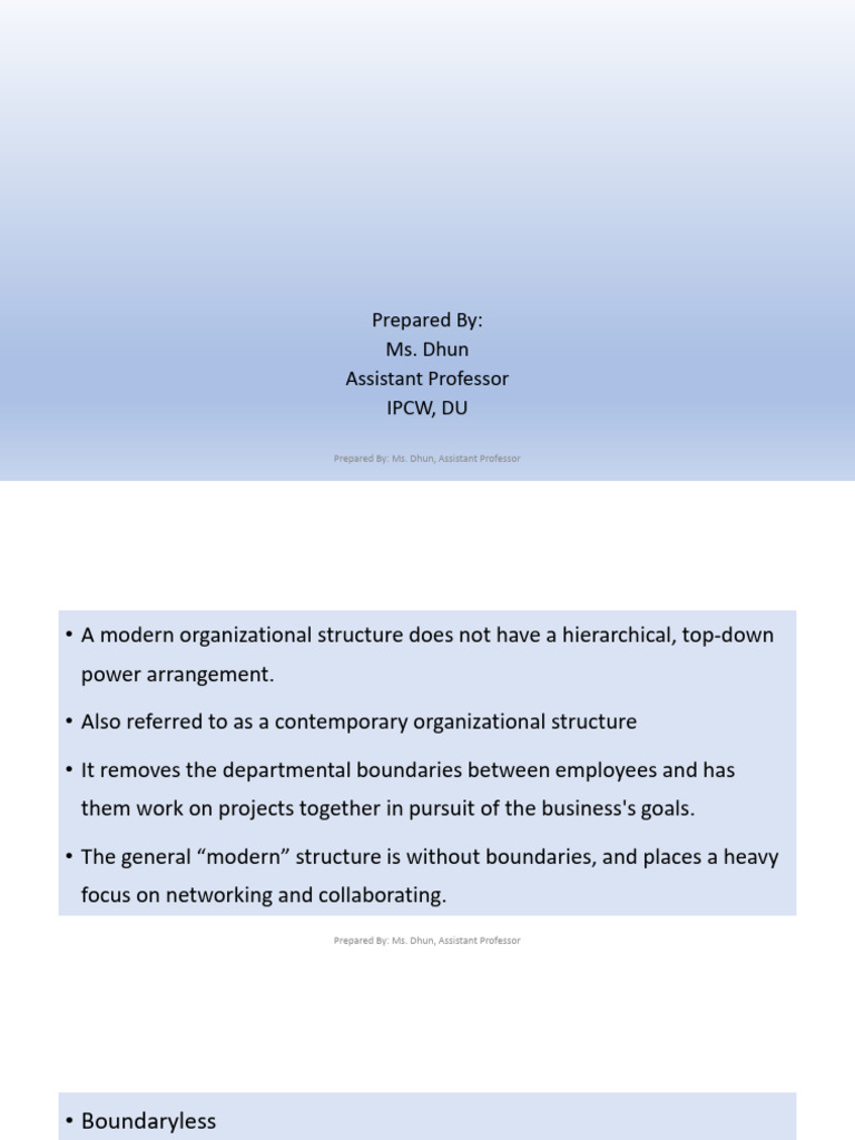 Modern Organizational Structures Explained | PDF | Organizational ...