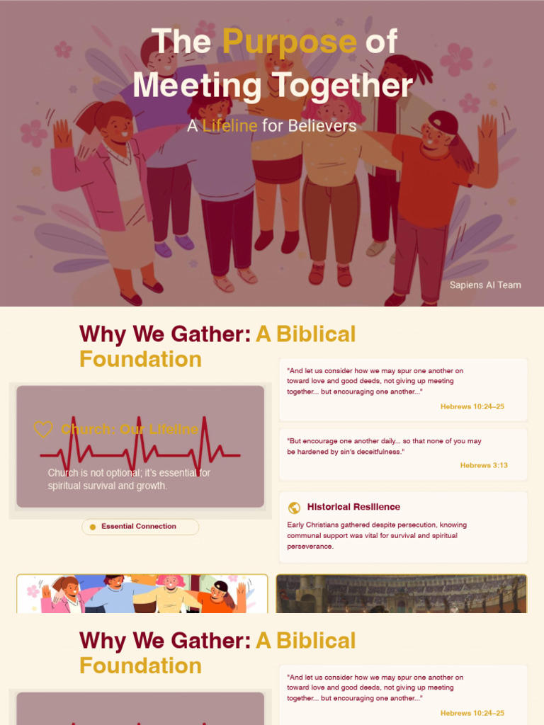 He Purpose of Meeting Together? | PDF | Faith | Christian Belief And ...