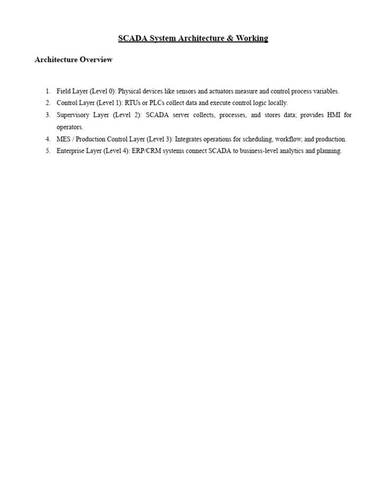 SCADA System Architecture | PDF | Scada | Computer Network