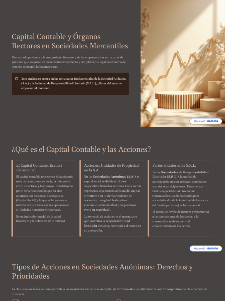 Capital Contable y Organos Rectores en Sociedades Mercantiles | PDF ...