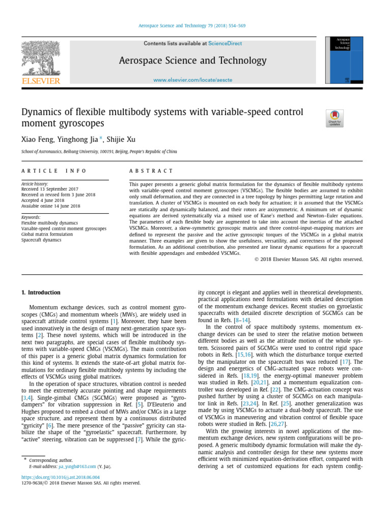 Dynamics of Flexible Multibody Systems With Variable-Speed Control ...