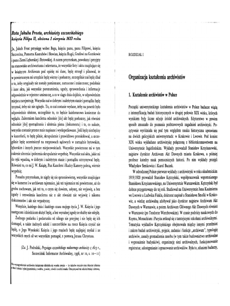 Robótka H. - Wprowadzenie Do Archiwistyki | PDF