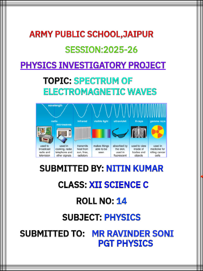 Electromagnetic Waves Spectrum Project | PDF