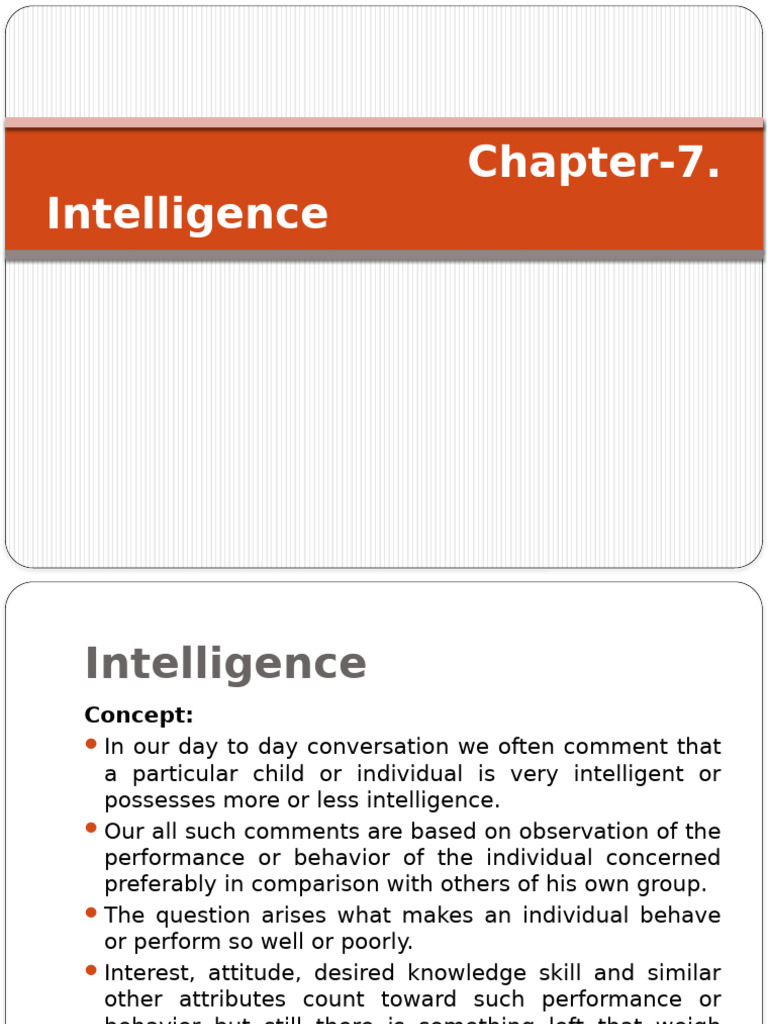 Understanding Intelligence Types and Measurement | PDF | Intelligence ...