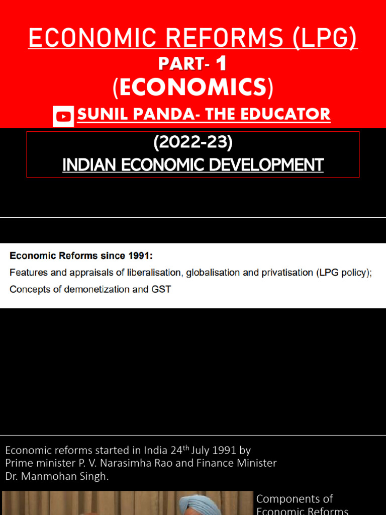 India’s Economic Reforms: LPG Overview | PDF | Government Budget ...