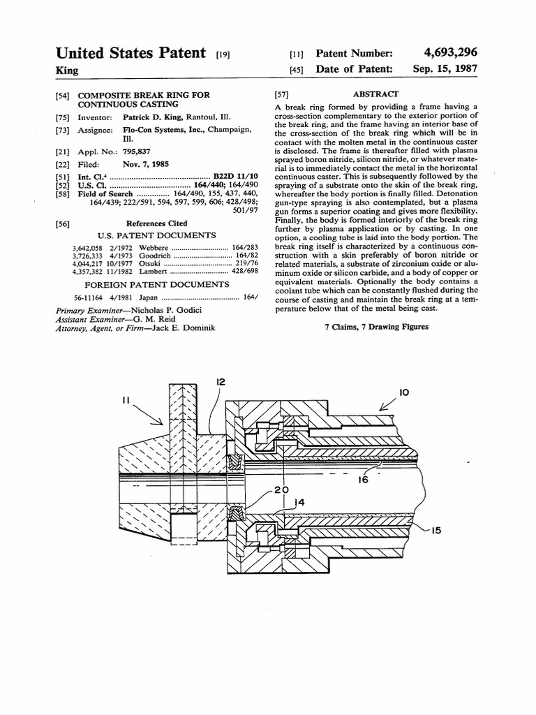 Composite Break Ring for Continuous Casting | PDF | Boron | Materials ...