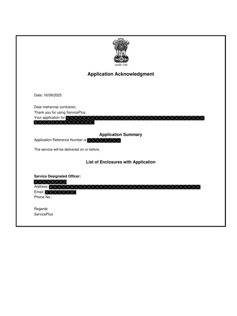 Application Accepted | PDF
