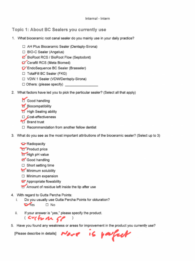 Survey MMI BC Sealer | PDF