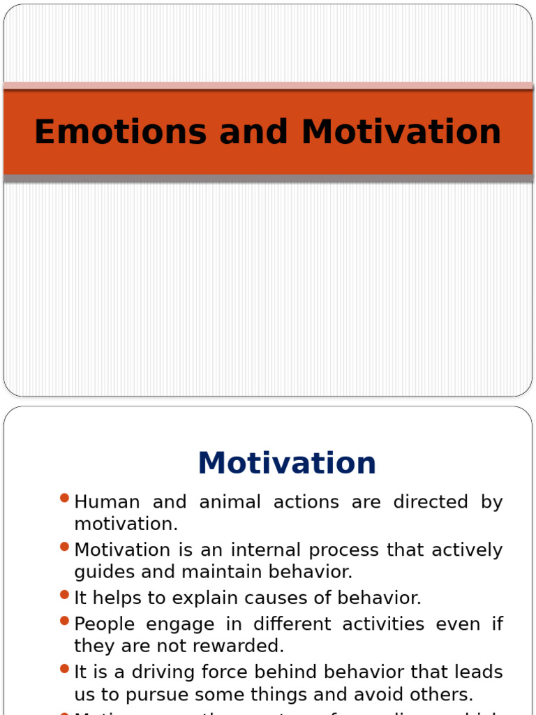 Understanding Motivation and Behavior | PDF | Emotions | Motivational