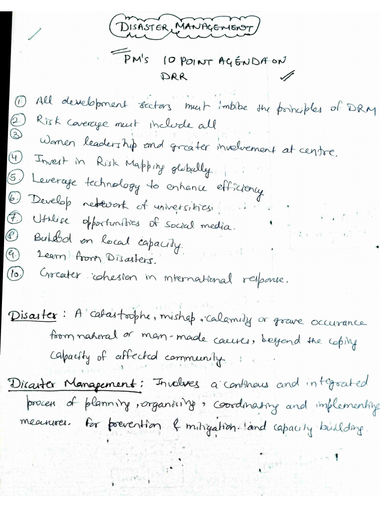Disaster Management Notes - Lakshay Anand | PDF