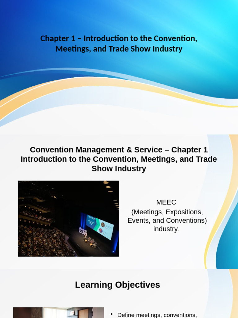 Convention Management Chapter 1 | PDF | Economies