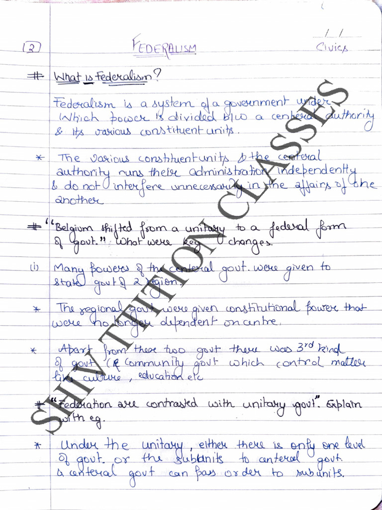 Civics Chapter 2 (Class 10th) | PDF