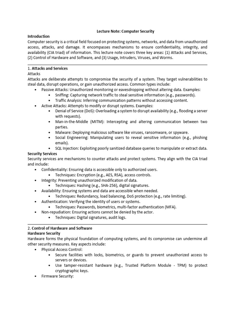 Lecture Note Attack, Virus - Worms | PDF | Malware | Security