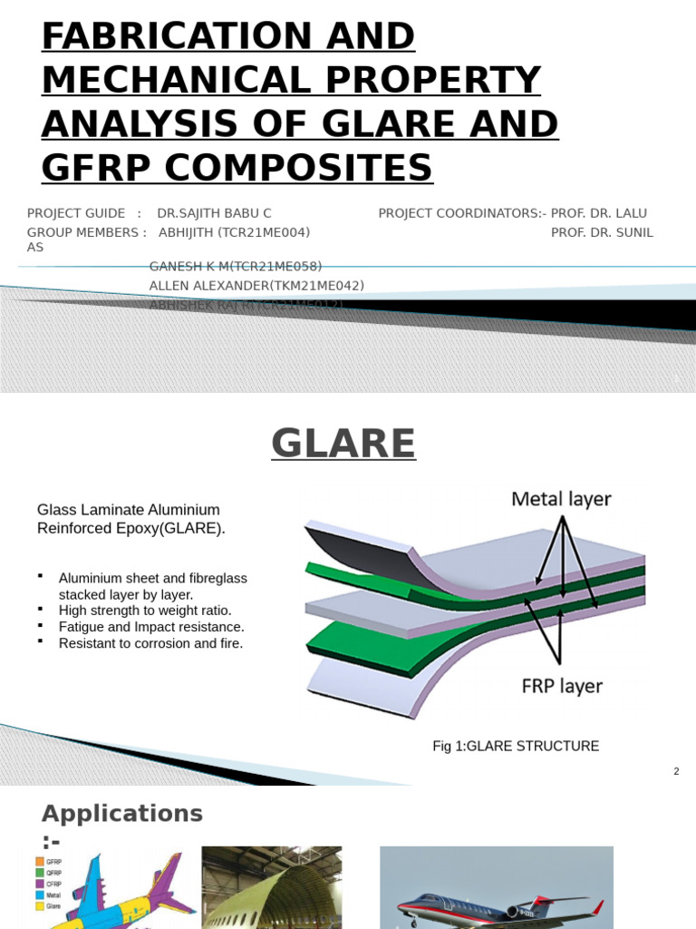 GLARE and GFRP Composites Analysis | PDF | Composite Material | Fiberglass