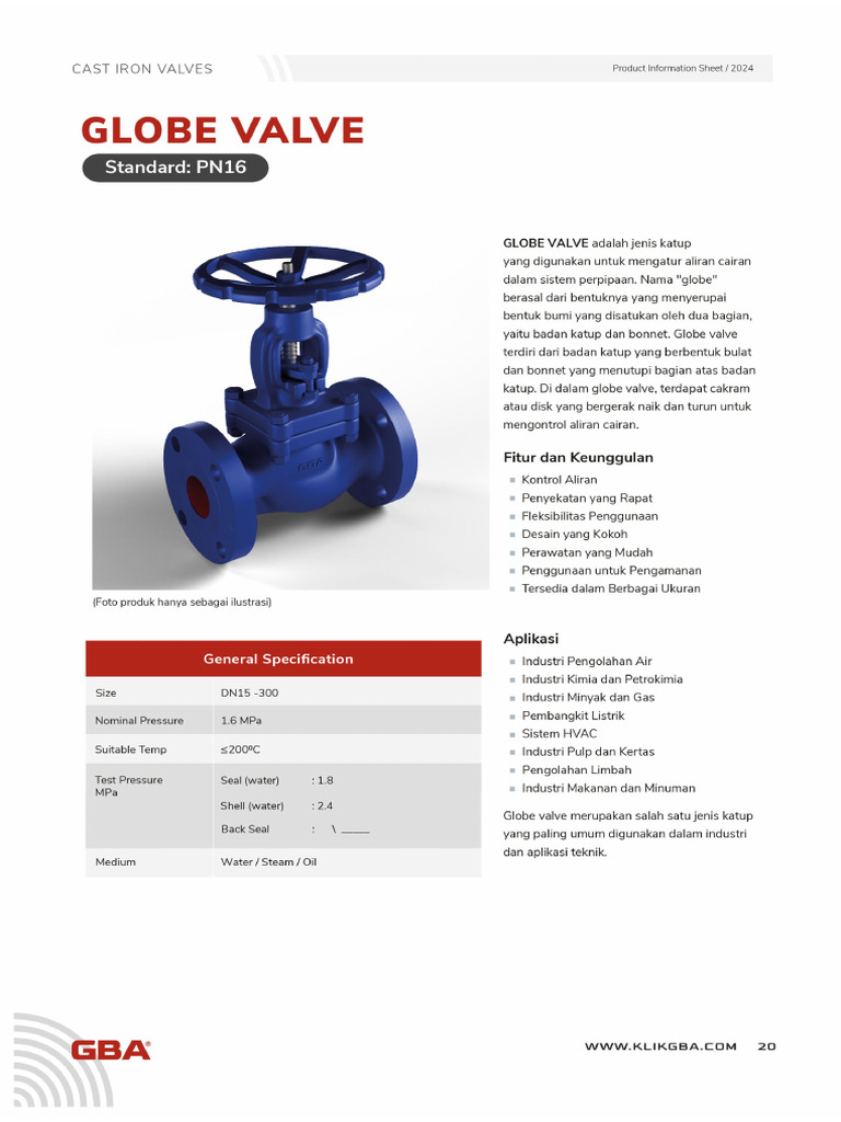 Globe Valve GBA | PDF