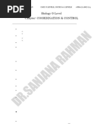IGCSE Biology: Coordination & Response Notes | PDF