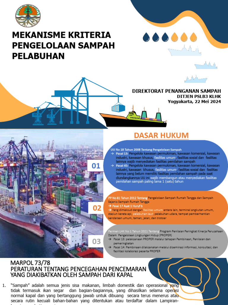Kriteria PROPER Pengelolaan Sampah Pelabuhan 2024 | PDF