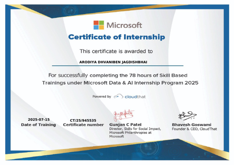 Microsoft Certificate | PDF