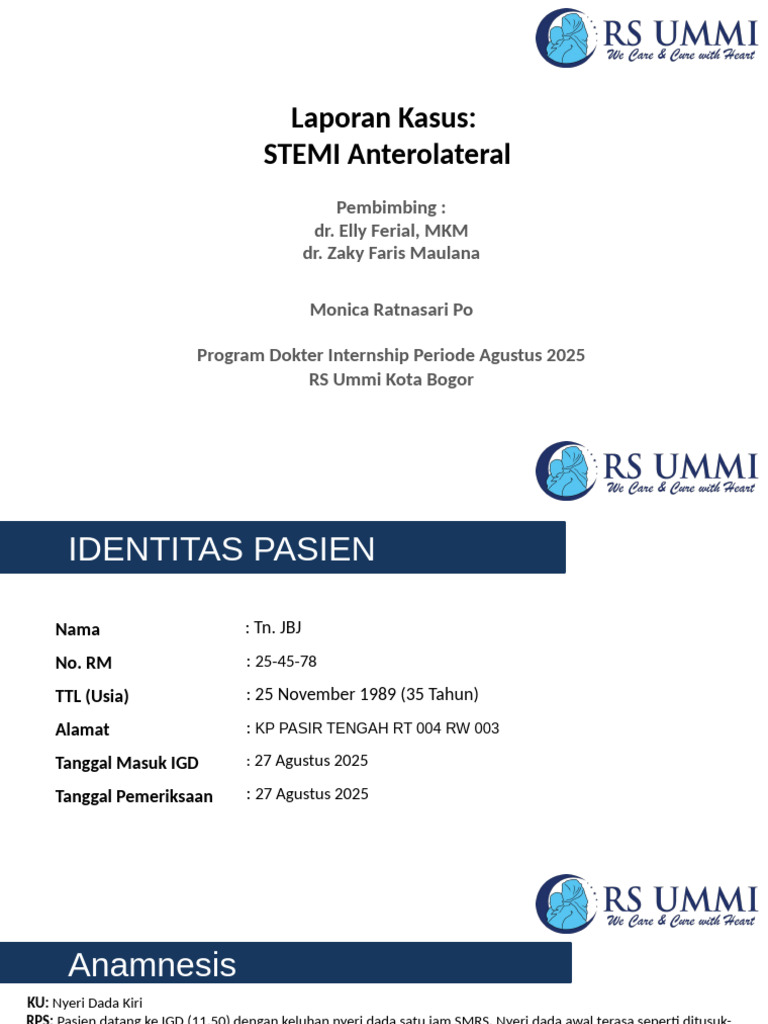 Laporan Kasus Monica_STEMI | PDF