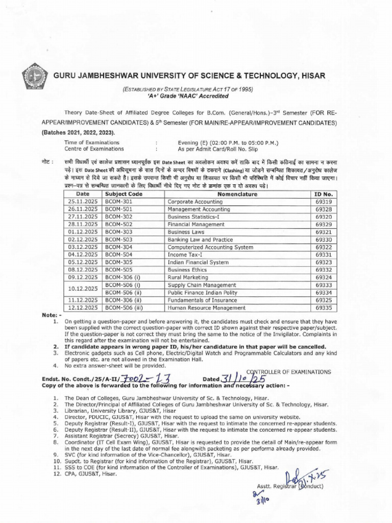 Hons. - 3rd 5th Sem | PDF