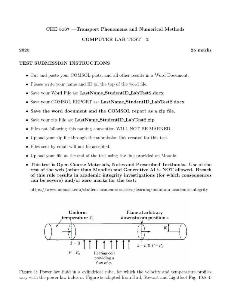 COMSOL Lab Test: Non-Newtonian Fluid Analysis | PDF | Mechanical ...