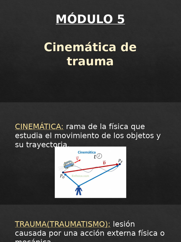 Cinemática del Trauma y Lesiones | PDF | Munición | Fuerza