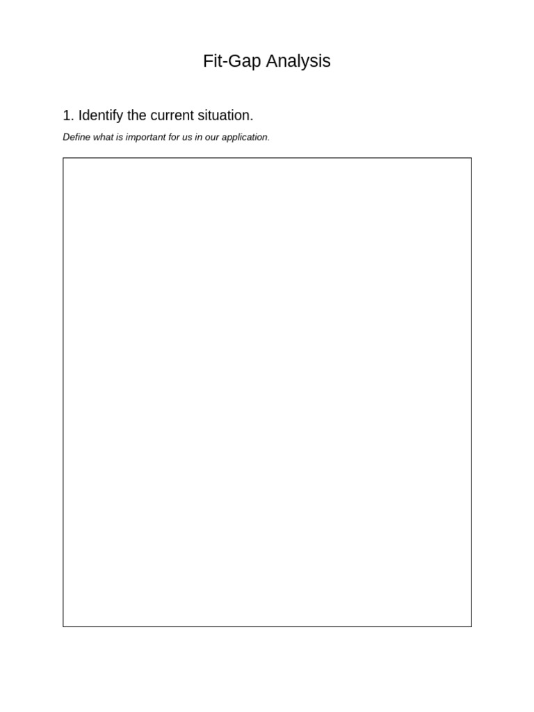 Fit Gap Analysis Template Pdf