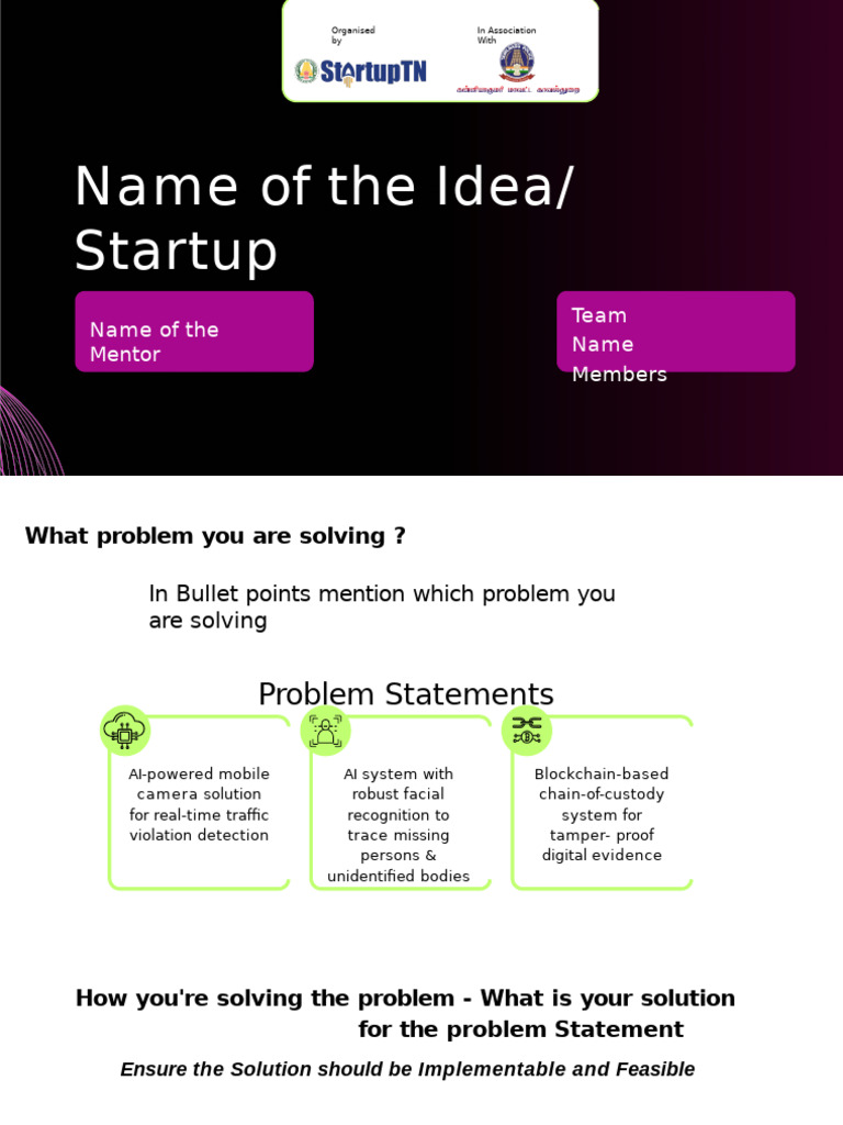 Kaaval Hackathon Pitch Format | PDF