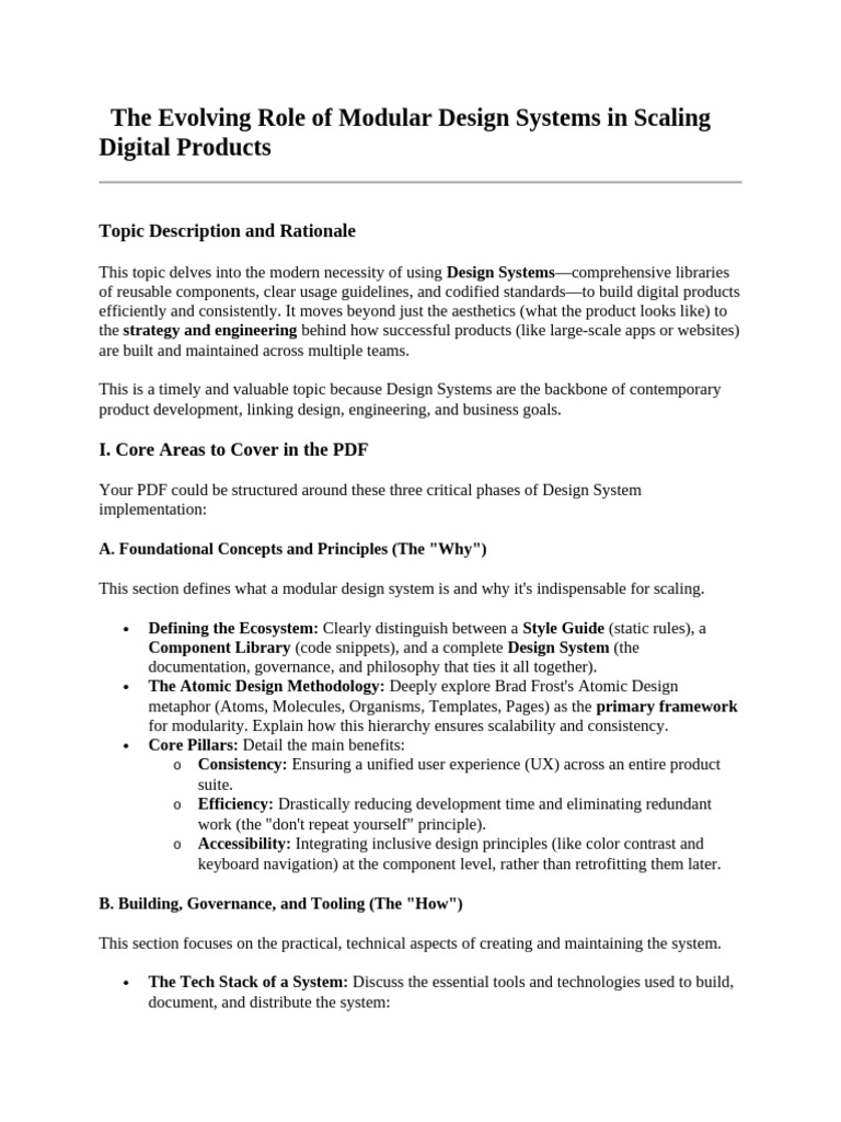 ? The Evolving Role of Modular Design Systems in Scaling Digital ...