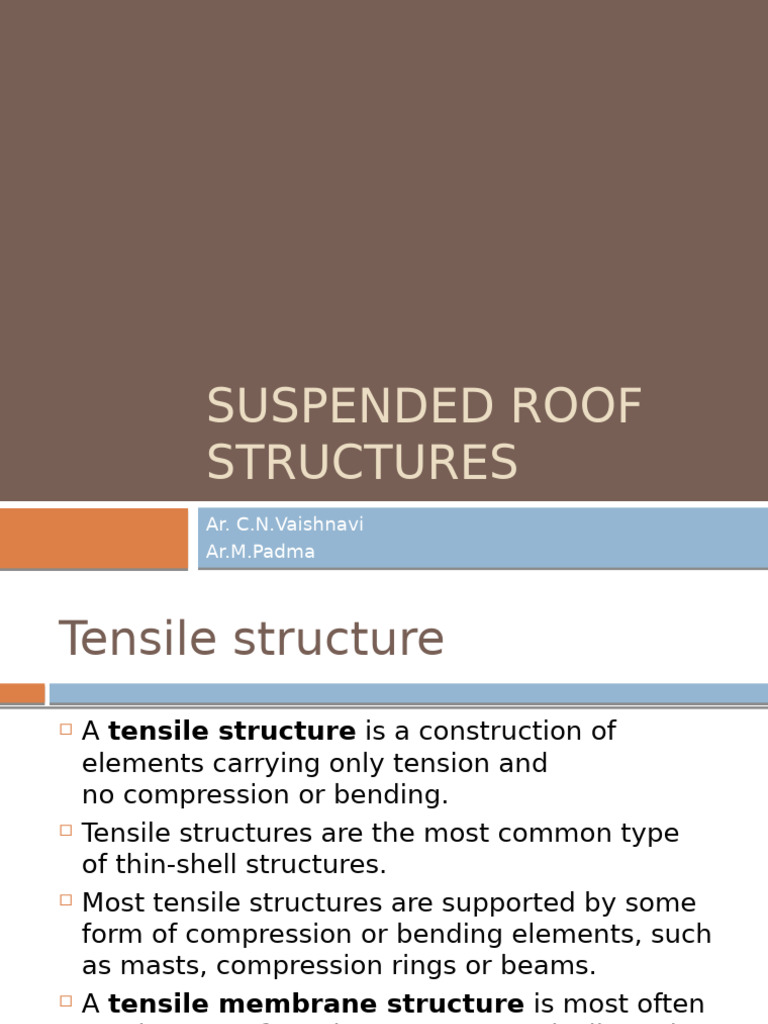 Flexible Suspended Roof Structures | PDF | Stress (Mechanics) | Bending
