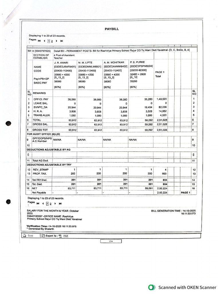 Pagar Bill Oct 2025 - 3 | PDF