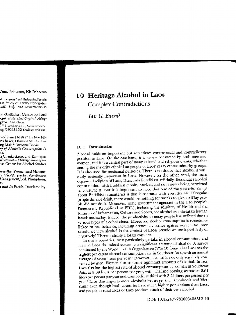 Heritage Alcohol in Laos Complex Contrad | PDF