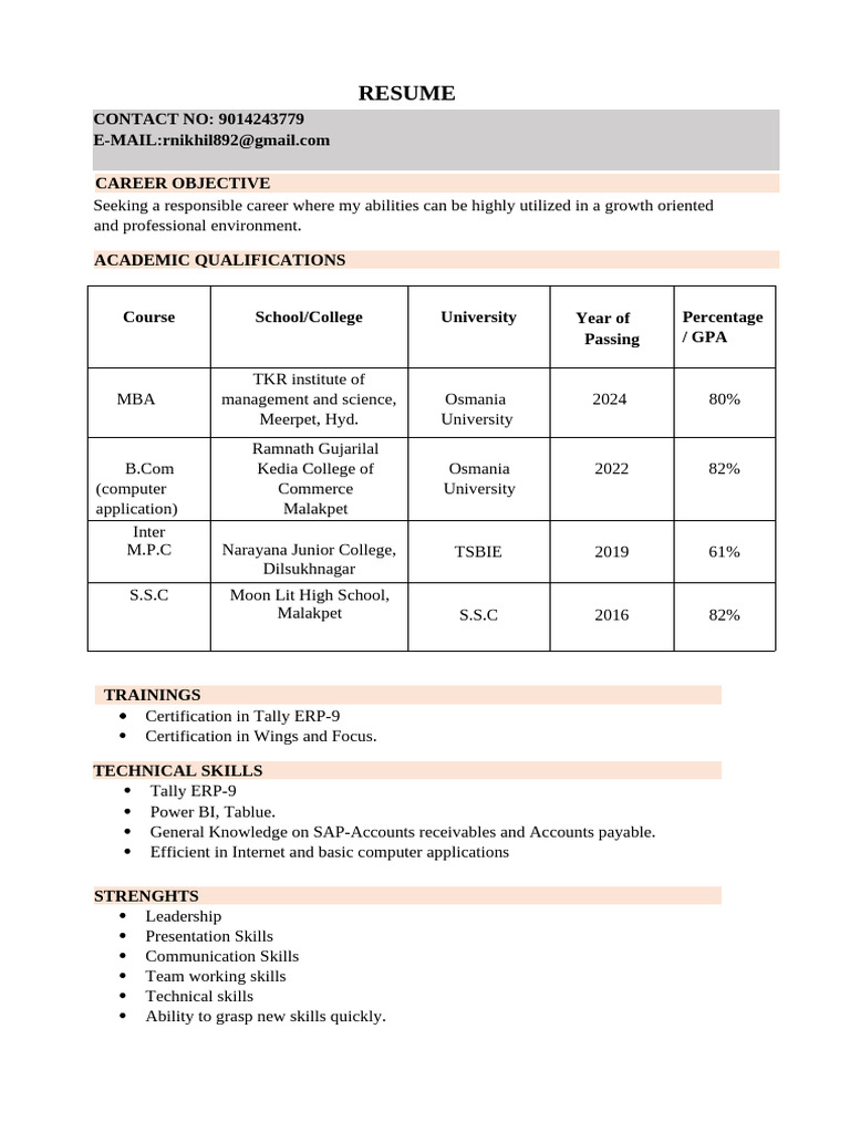Nikhil Resume | PDF