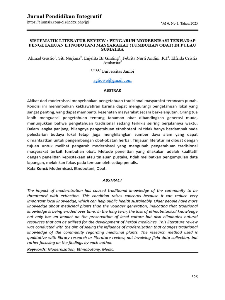 Jurnal Pendidikan Integratif | PDF