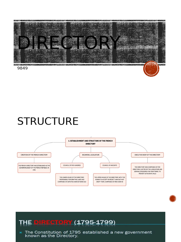 Directory | PDF | French Revolution | Reign Of Terror