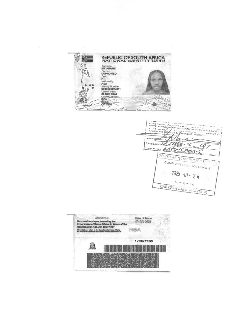 Luphumlo Id | PDF