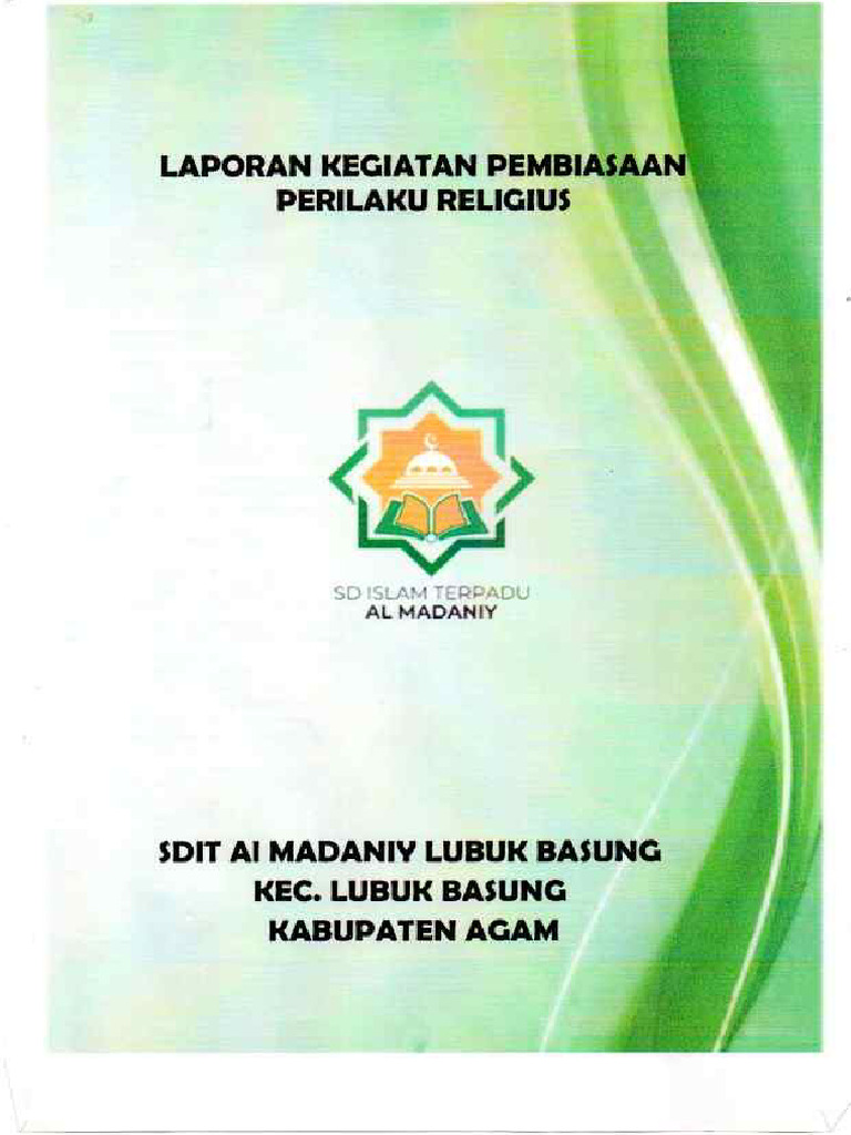1.2.2 Lap Kegiatan Pemb Perilaku Religi & Lap Kegiatan Hari Besar Agama 1 | PDF
