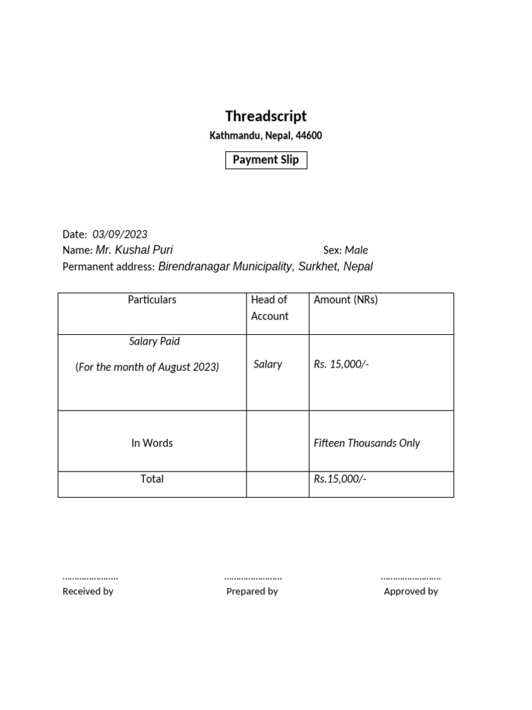 Pay Slip | PDF | Labor Relations | Factor Income Distribution