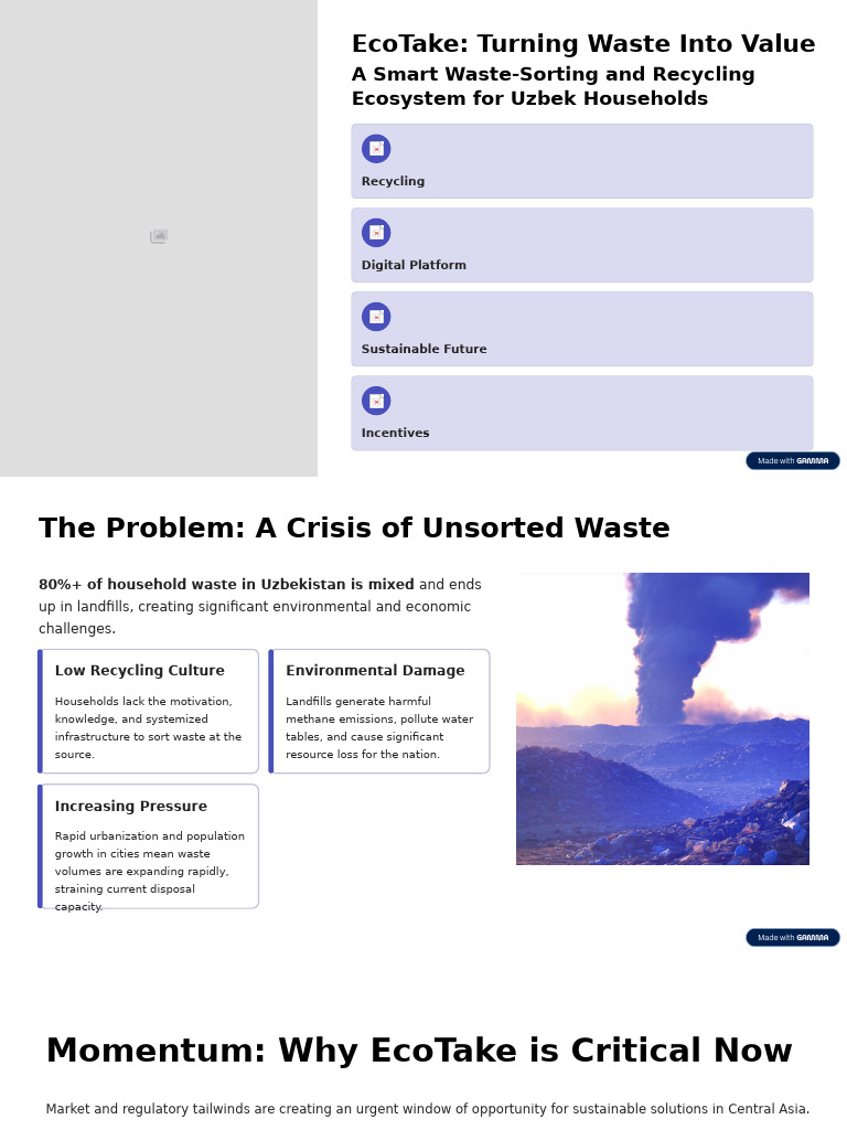 EcoTake Turning Waste Into Value | PDF | Sustainability | Waste