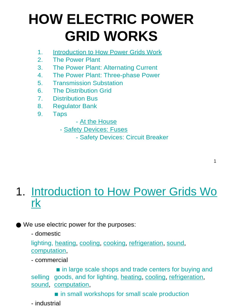Understanding Electric Power Grids | PDF | Electric Power Distribution ...