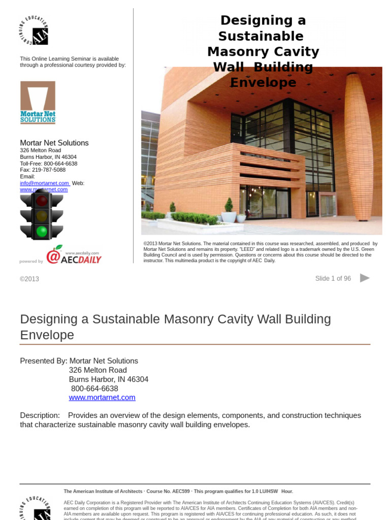 Sustainable Masonry Cavity Wall Design | PDF | Wall | Masonry