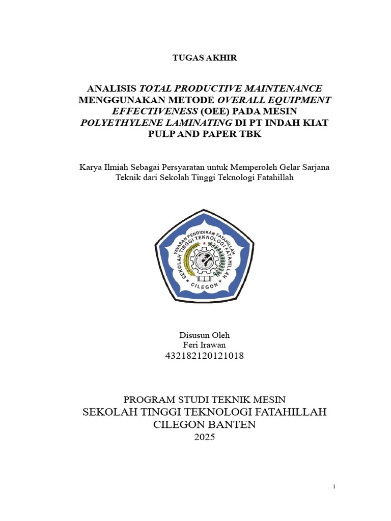 Feri Irawan Tugas Akhir Oee | PDF