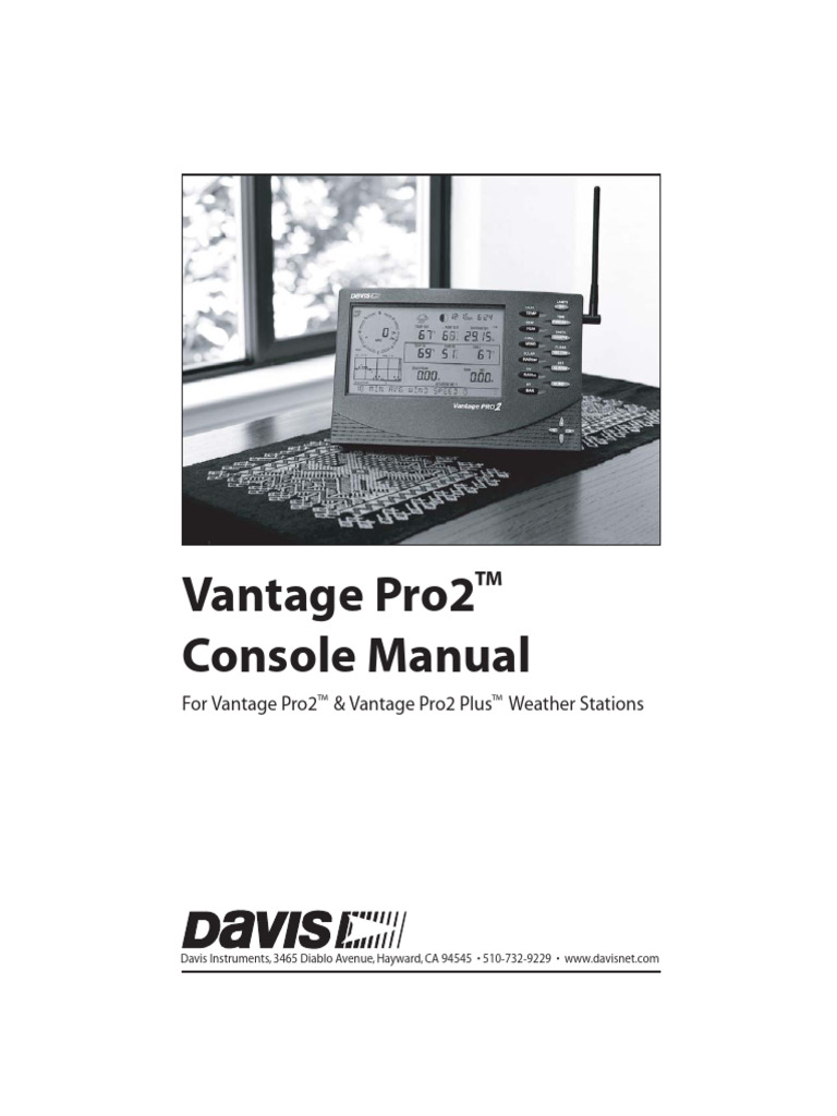 Vantage Pro 2 Display Manual | PDF | Longitude | Computer Terminal