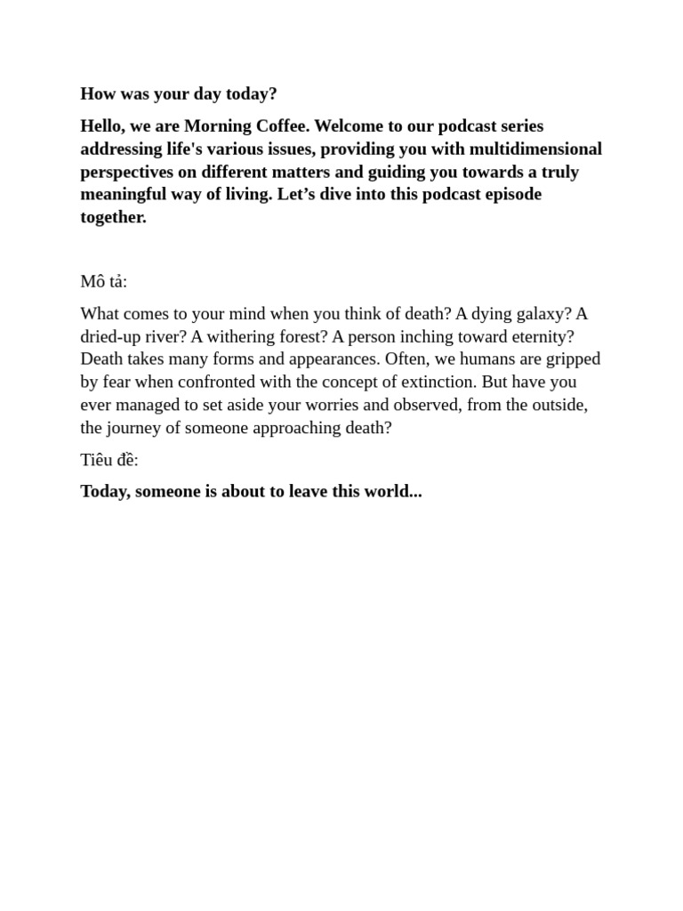 How Was Your Day Today | PDF