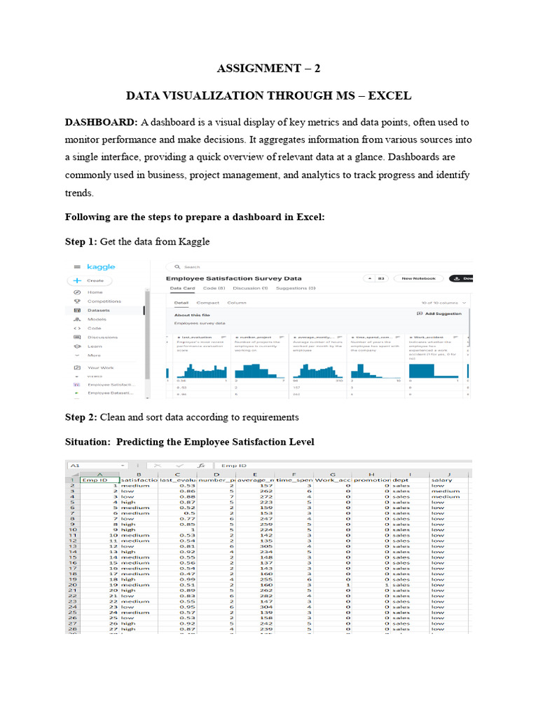 Excel Dashboard for Employee Satisfaction | PDF