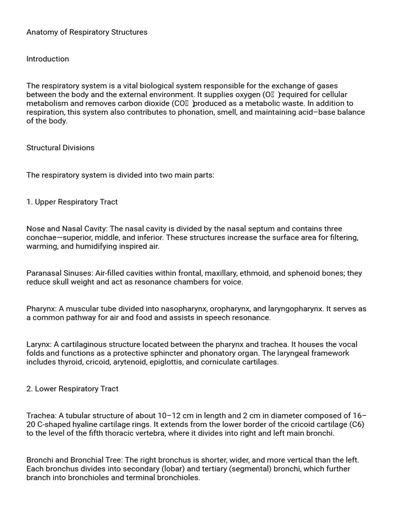 text (1) | PDF | Lung | Respiratory System