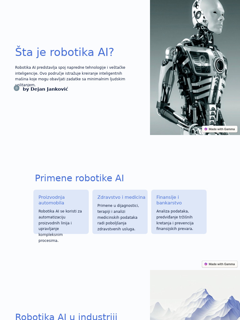 Sta Je Robotika AI | PDF