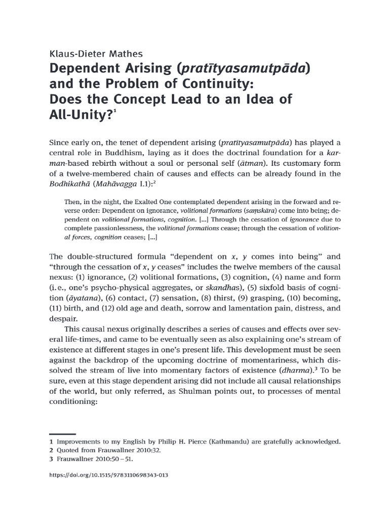 Dependent Arising (Pratītyasamutpāda) 双语 | PDF | Śūnyatā | Buddhist ...