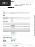 APC SRT5KXLI UPS Specifications | PDF | Electrical Engineering ...